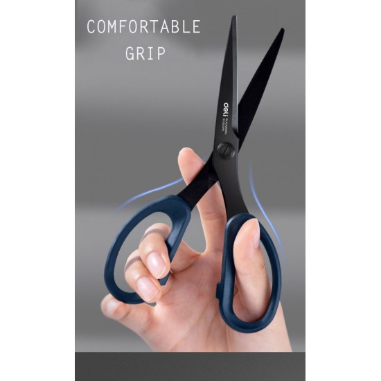 Deli 77790 Black Stainless Steel Scissors - 175mm Office & Home [Your ...