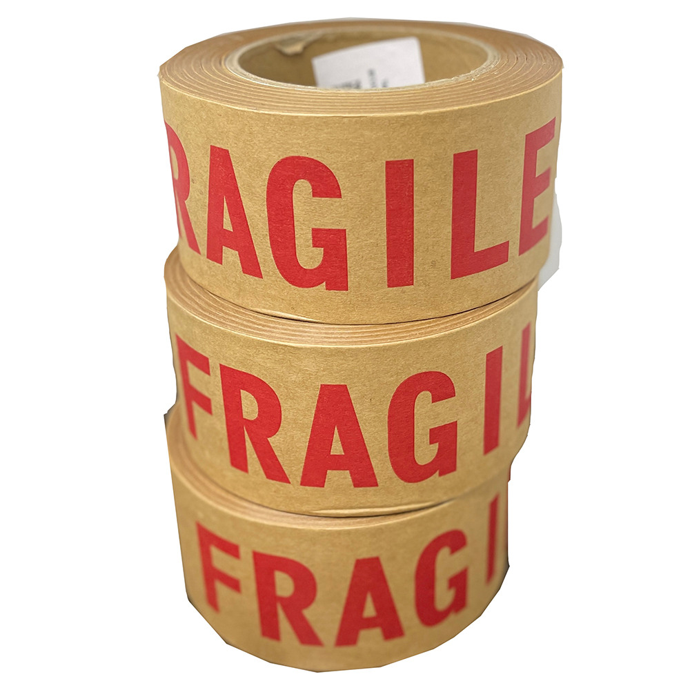 JUMBO eco-friendly Fragile Warning Kraft Paper Tape 60mm [Your online ...
