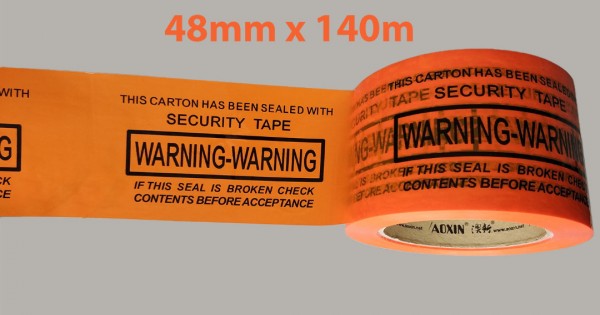 WARNING Security OPP Packing Tape 48mm [Your online shop for Ecommerce ...