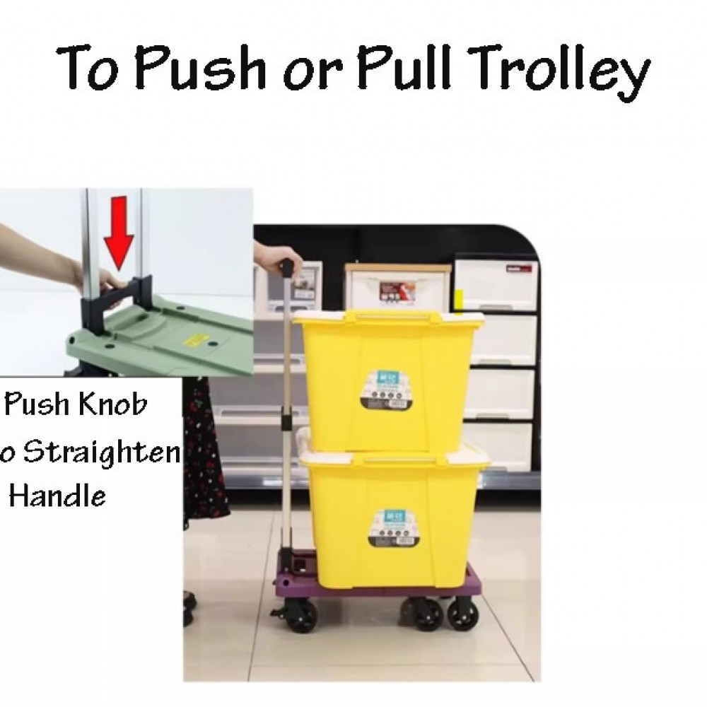 Handy Foldable Platform Trolley | Lightweight Heavy-Duty Cart for Home ...