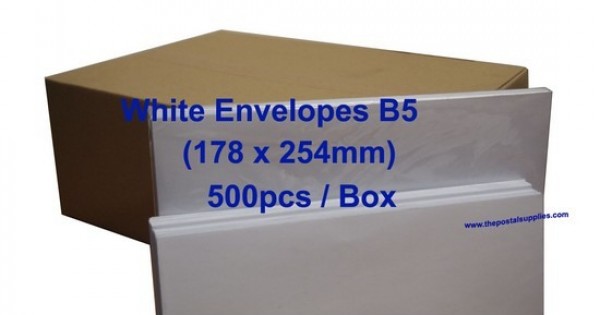 White Envelope B5 7 x 10 (Box) [Your online shop for Ecommerce ...