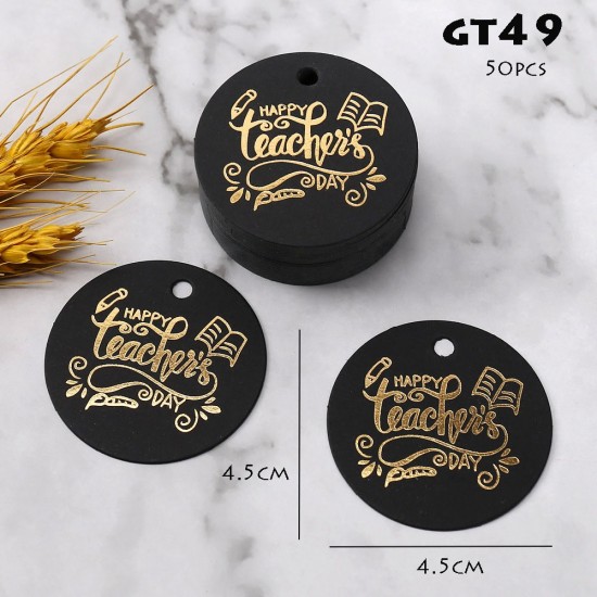 Happy Teacher’s Day Gift Tags GT49 with Gold Emboss [Your online shop ...