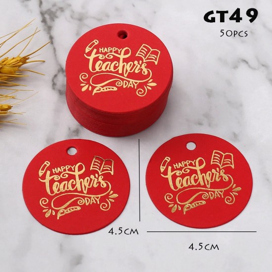 Happy Teacher’s Day Gift Tags GT49 with Gold Emboss [Your online shop ...