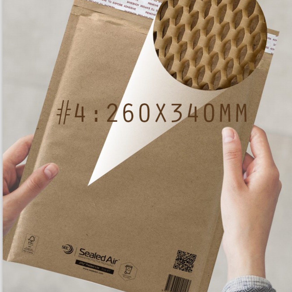 Eco-Friendly Recyclable Jiffy Padded Lite Kraft Honeycomb Paper Padded ...