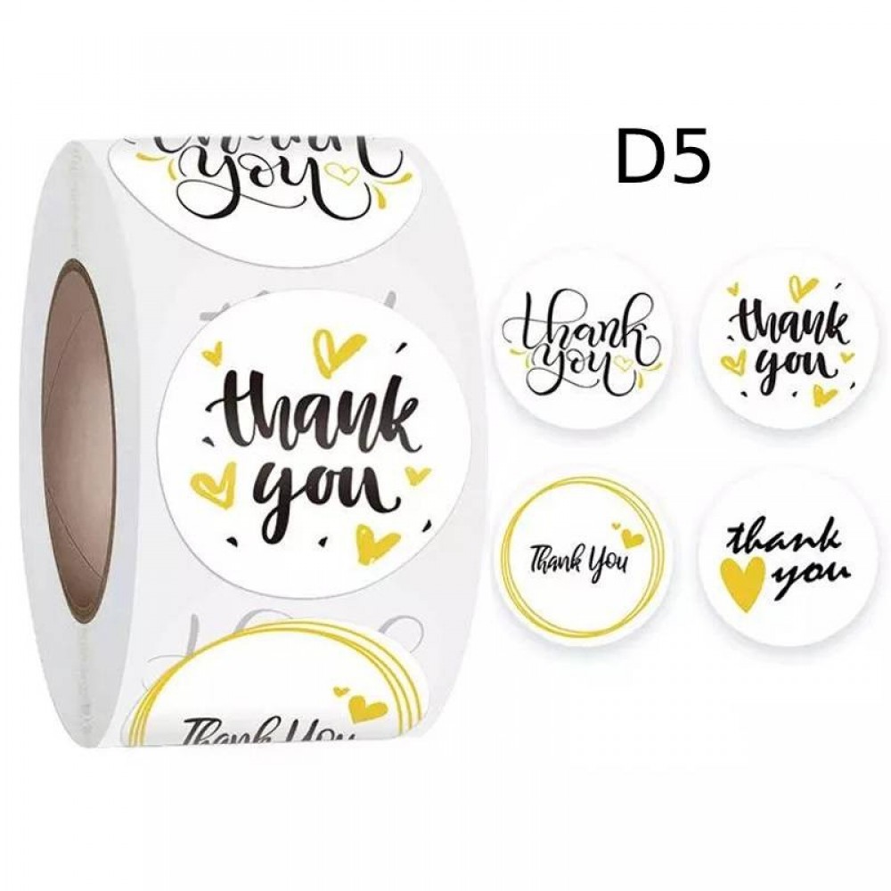 Small Thank You Round Stickers Dia. 25mm [Your online shop for ...