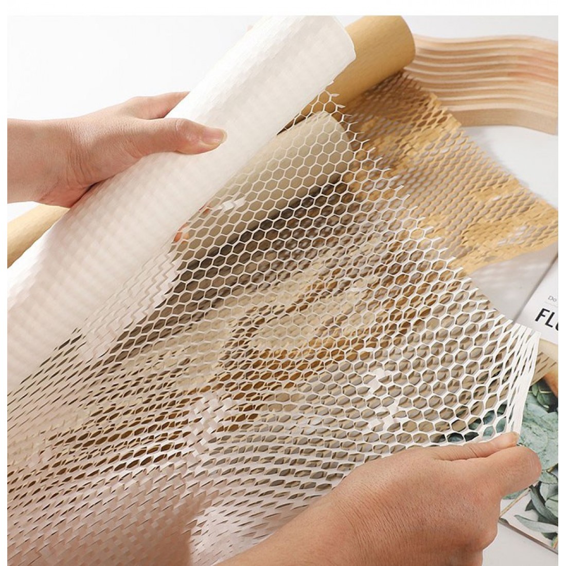 Eco-Friendly Kraft Honeycomb Mesh Wrapping Paper Void Filler ...